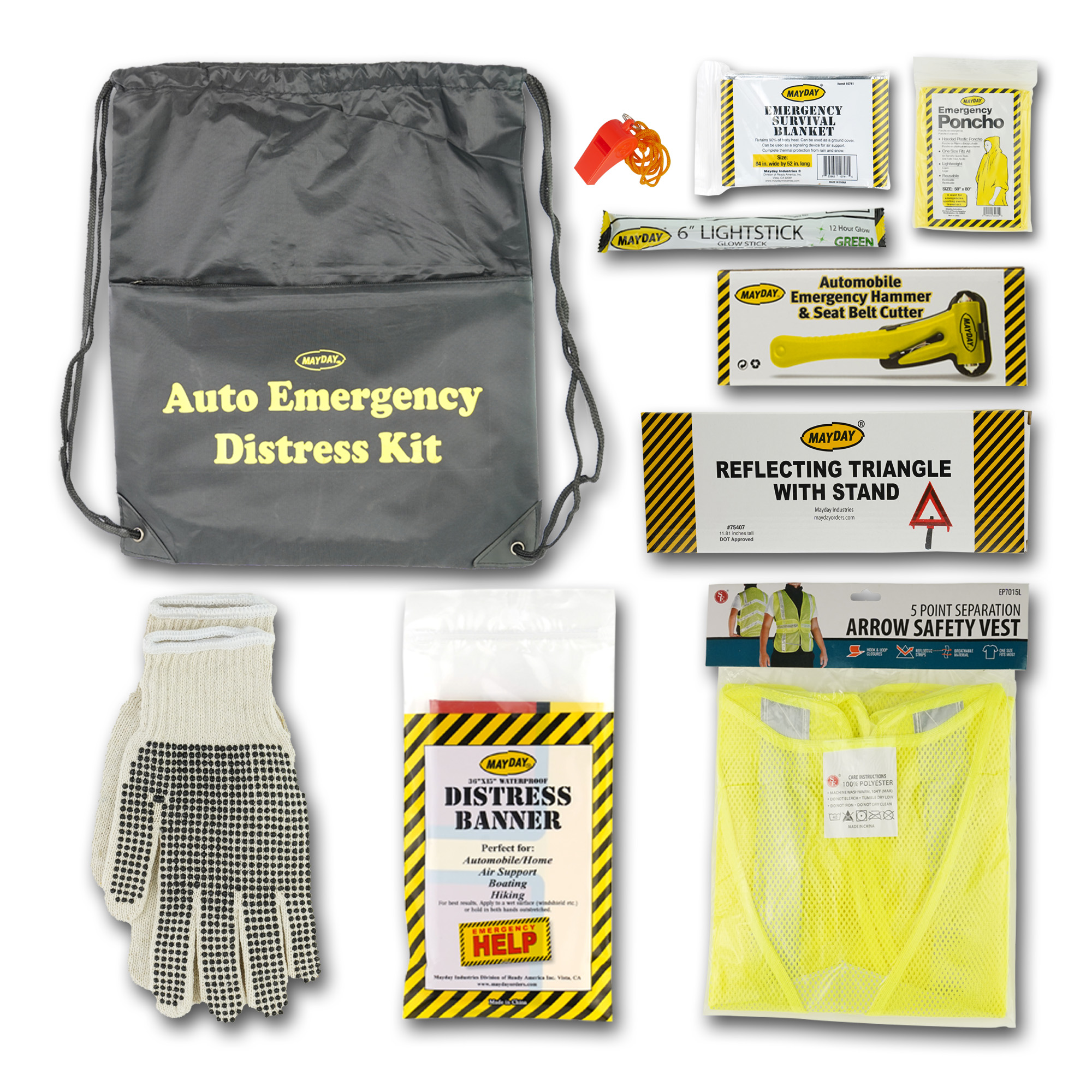 10017 Auto Emergency Distress Kit (10 Piece) – Full-Line of Emergency ...